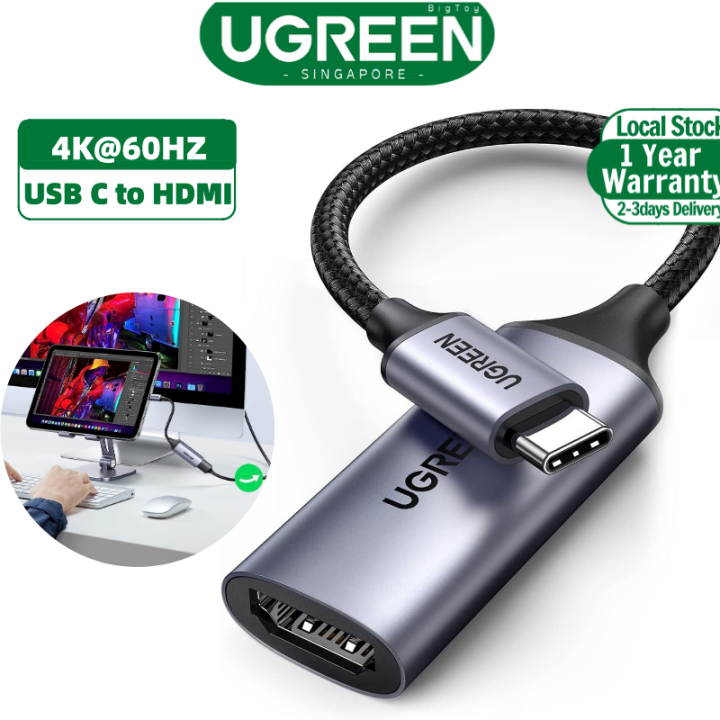 UGREEN USB C to HDMI Adapter Cable 4K 60Hz Thunderbolt 3 Type C HDMI 2. ...