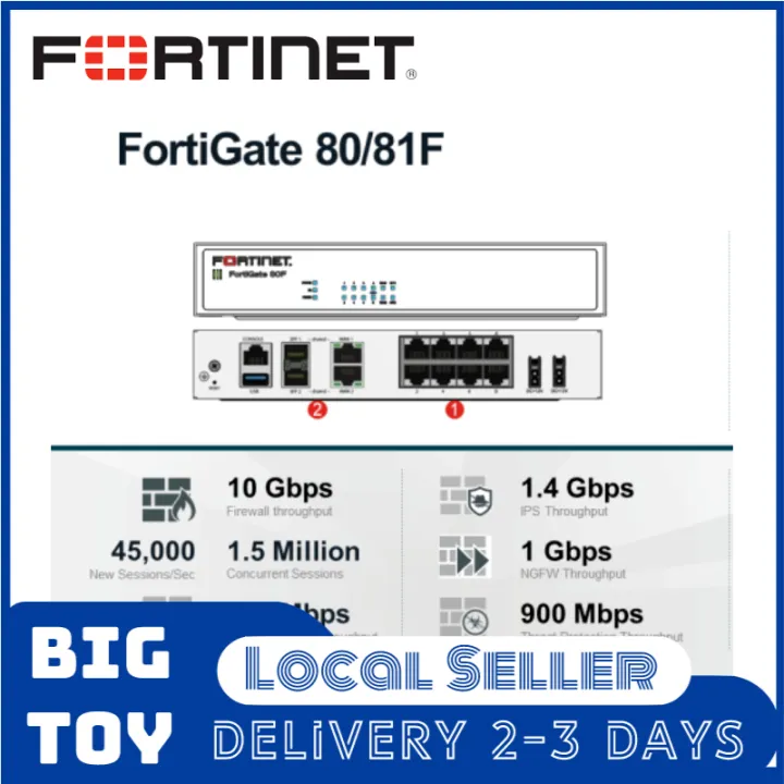 [SG Seller] Fortinet FortiGate 80F Firewall Router FG-80F 1 Year UTP ...