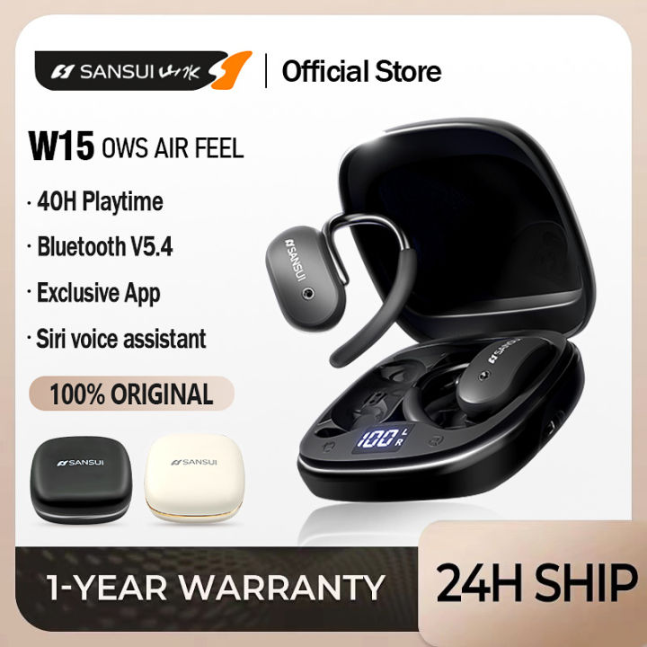 SANSUI W15 OWS Earphones Bluetooth V5.4 lmmersive Audio Sports Running Headpones Active Noise ...