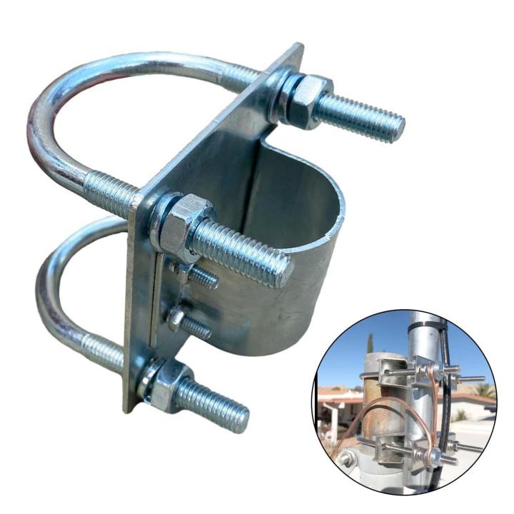 Viphome Pole Mount Adapter, Antenna Mast Clamp Bracket Home Fixing ...