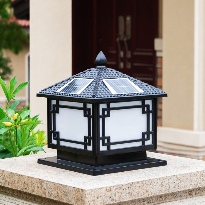 Solar Column Head Light LED Outdoor Waterproof Courtyard Villa Wall ...