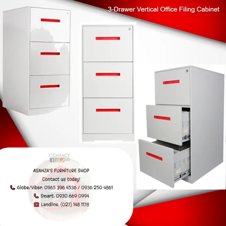 3-Drawer Vertical Office Filing Cabinet / Factory Price | Lazada PH