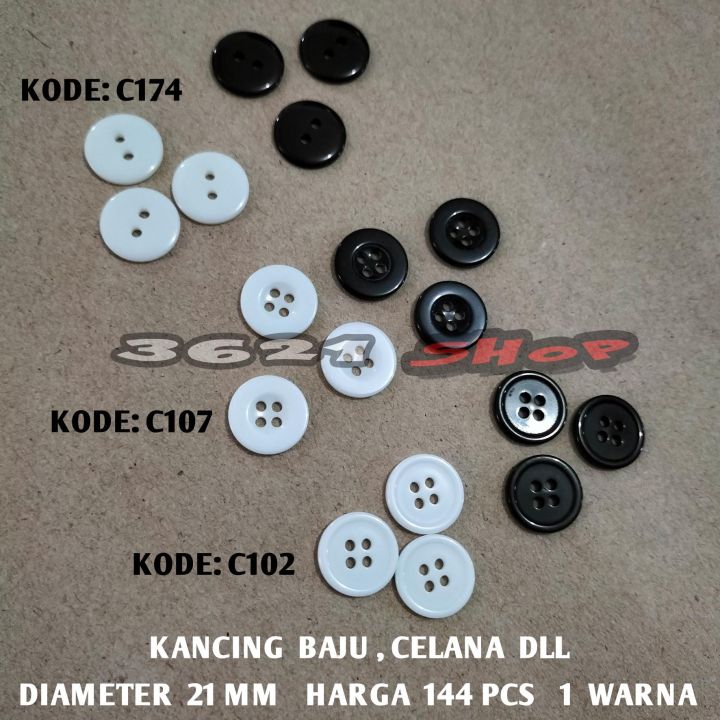 144 PCS Kancing baju 21 mm/kancing jas /kancing safari/kancing celana ...