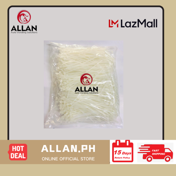 Allan Fastener Packaging Electrical Cable Tie Black 10cm Long(1000pcs ...