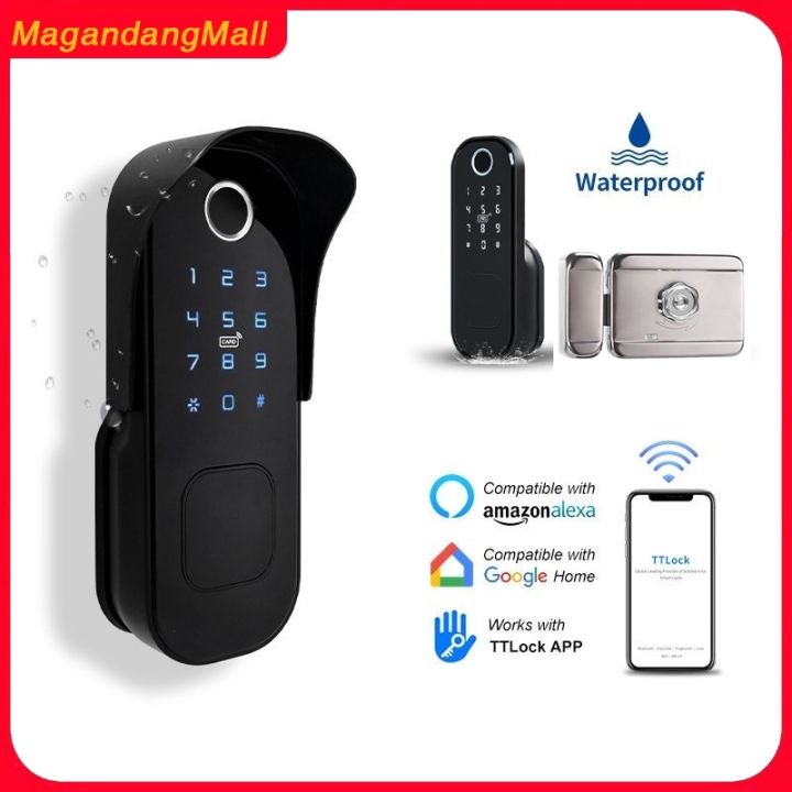 「LZHAN wallpaper K」เลห์♈การ์ดรหัสผ่าน TTlock ประตูกลางแจ้งล็อกประตูด้วยลายนิ้วมือ | Lazada.co.th