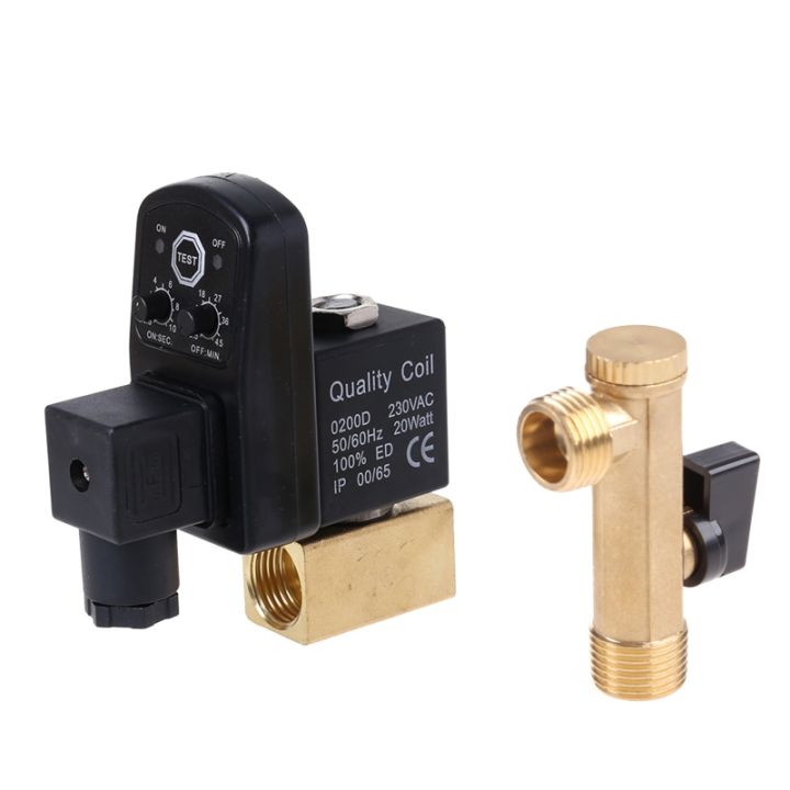 AC 220V 1/2inch Electronic Timed 2way Air Compressor Gas Tank Automatic ...