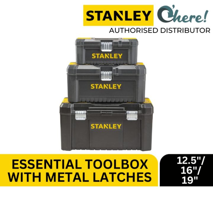 Stanley Essential Tool Box with Metal Latch 12.5"/16"/19" | Lazada ...
