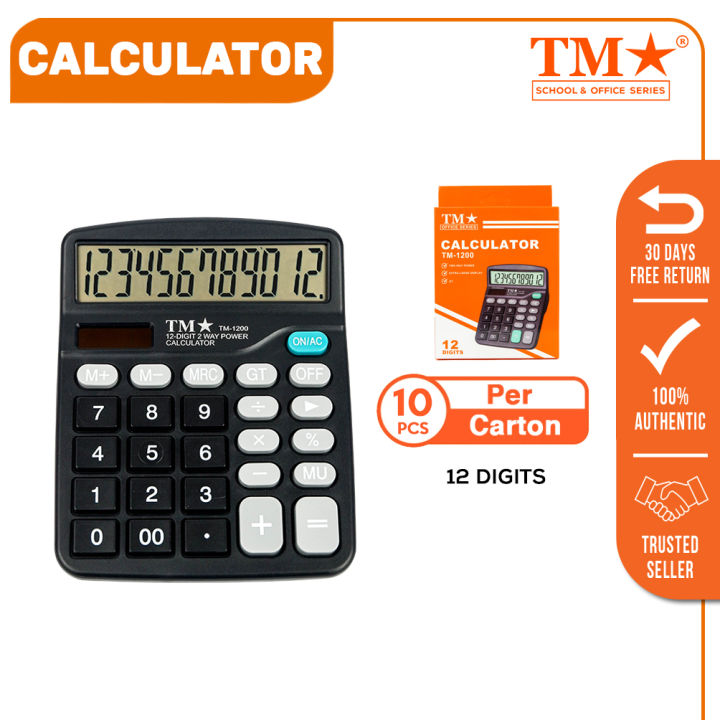 TM 10 pcs Calculator 12 Digits (TM-1200) | Lazada PH
