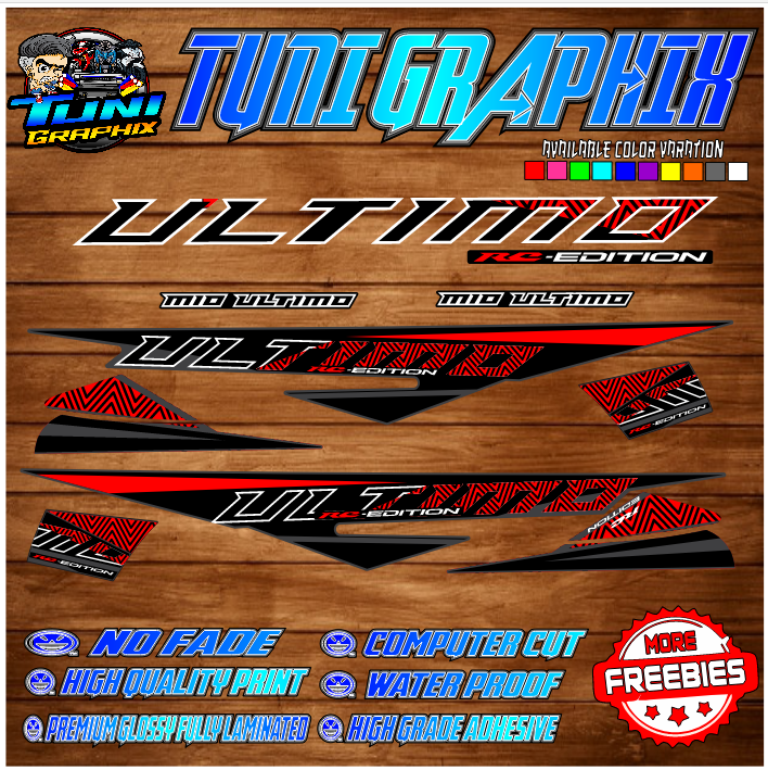 YAMAHA MIO SOULTY ULTIMO STOCK DECALS with freebies | Lazada PH