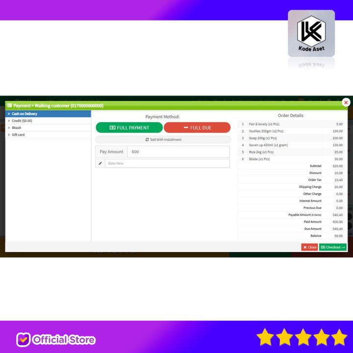 SOURCE CODE APLIKASI MODERN POS - POINT OF SALE WITH STOCK MANAGEMENT ...