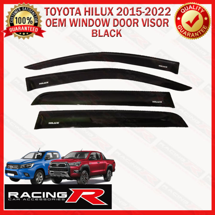 Toyota Hilux 2015 to 2025 OEM / INJECTION Window Door Visor Black ...