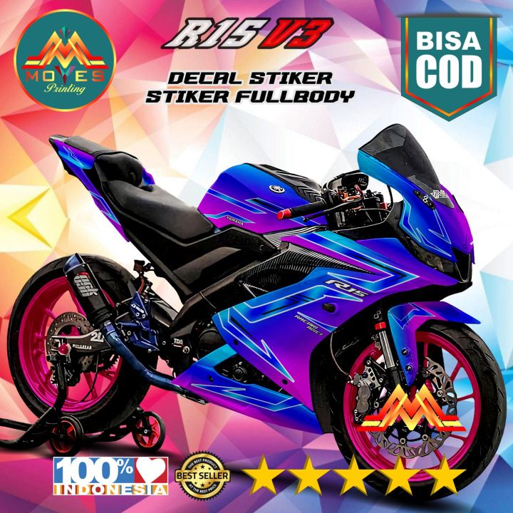 ⭐⭐⭐⭐⭐( BISA COD & TERBARU ) Decal Motor R15 V3 150 Decal Sticker Stiker fullbody R15 V3 Motif ...