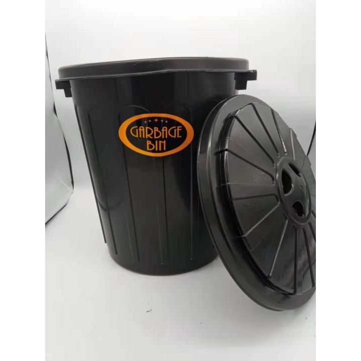 45 Liters Plastic Trash Can With Flat Cover COD | Lazada PH