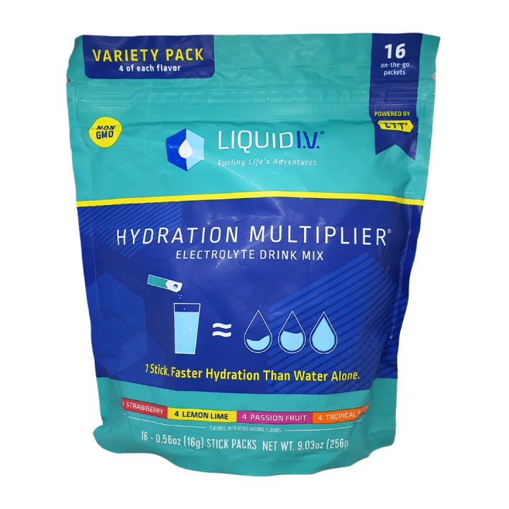 Liquid IV Hydration Multiplier Electrolyte Drink Mix Variety Pack (4 of ...