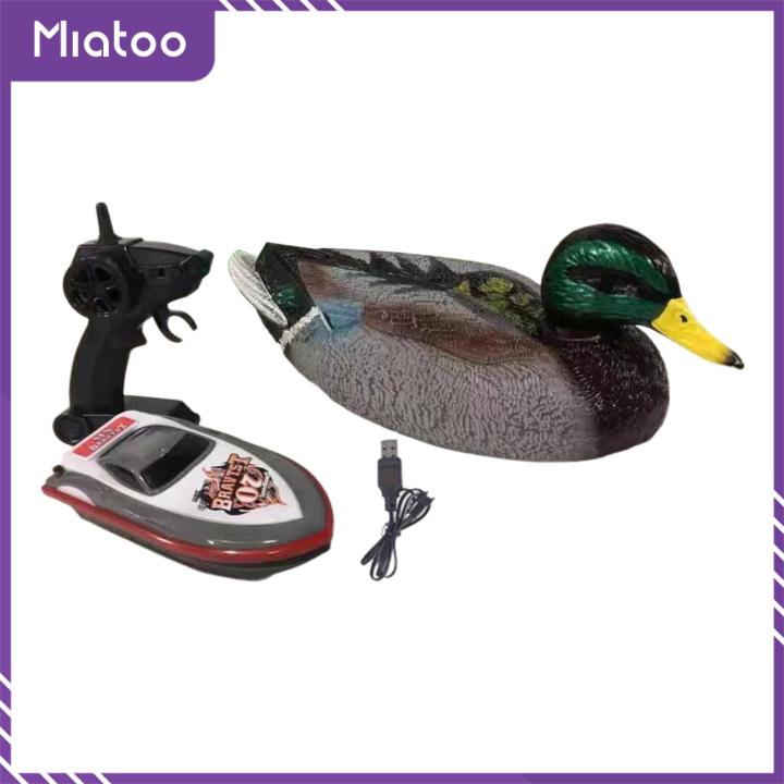 Miatoo Mallard Floating Realistic Decoy RC Boat and Remote Controller ...