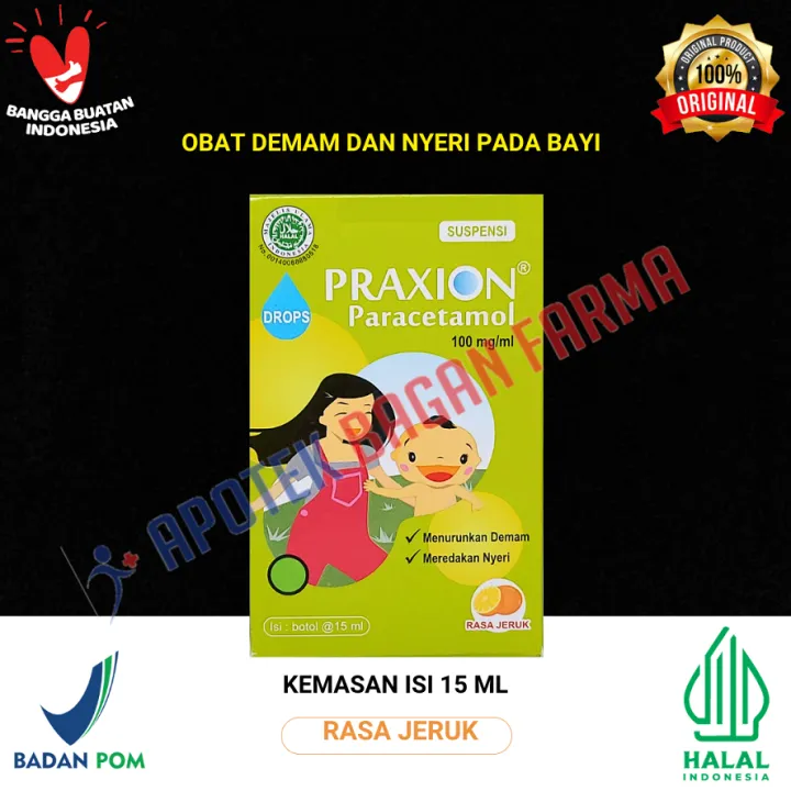 PRAXION DROPS PARACETAMOL 15 ML RASA JERUK | Lazada Indonesia