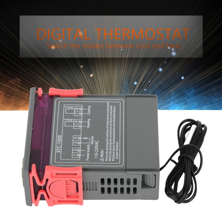 110-220V Digital Temperature Controller Electric Thermostat Control Temp Sensor | Lazada