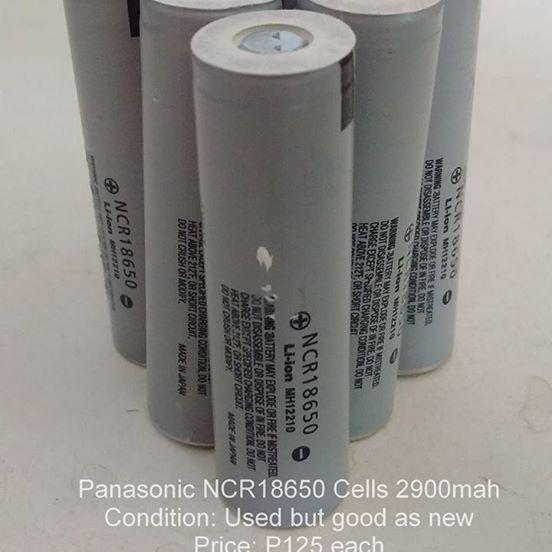 Panasonic Gray NCR18650 3.7v 2900mah 80 li-ion Rechargeable Battery ...