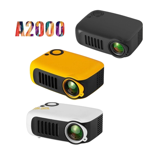 Mini Projector A2000 Full HD 1080P Video Portable PAKET LENGKAP ORI ...