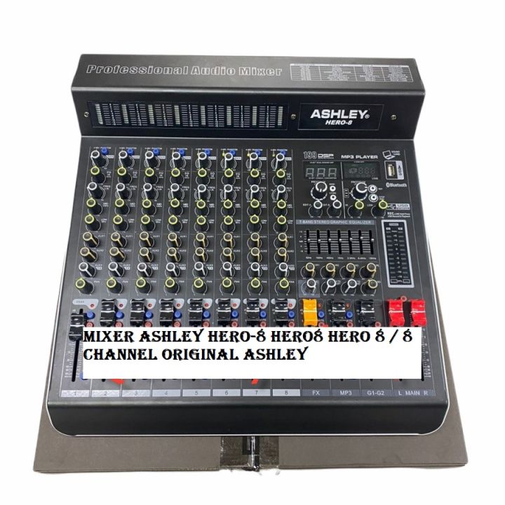 MIXER ASHLEY HERO-8 HERO8 HERO 8 / 8 CHANNEL ORIGINAL ASHLEY | Lazada ...