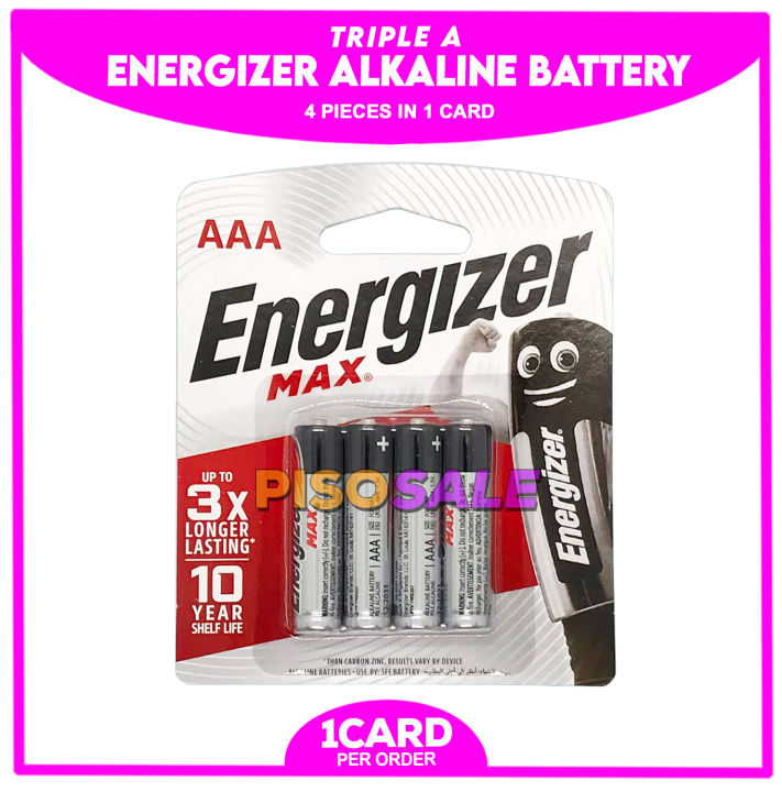 Energizer AAA Alkaline Non-Rechargeable Triple A (4PCS IN 1CARD ...