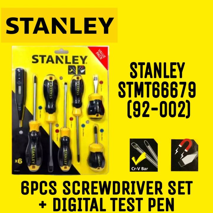 STANLEY 92-002 / STMT66679 6pcs Screwdrivers Set W/Digital Test Pen ...