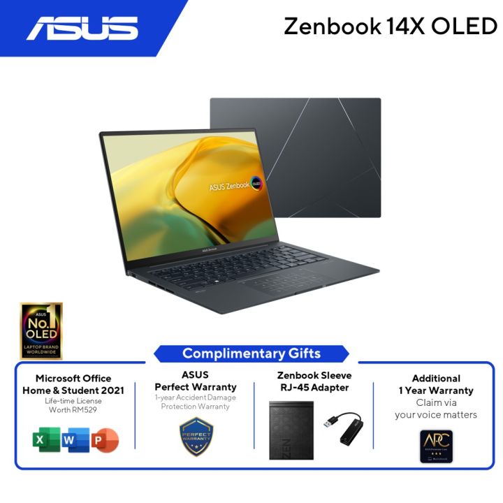 ASUS ZENBOOK 14X OLED (UX3404VC) i9-13900H/32GB/1TB SSD/14.5" 2.8K OLED ...