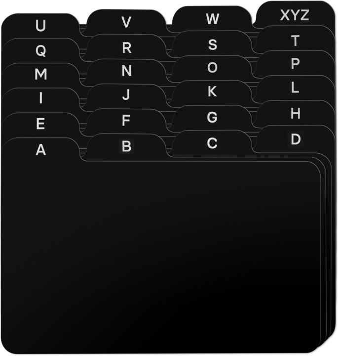 3x5 Index Card Alphabet Tab Dividers 24 pcs (Black) | Lazada PH