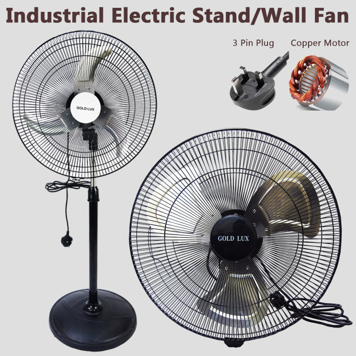 3H 18-inch 20-inch Copper Metal Clad Industrial Electric Stand Fan Wall ...