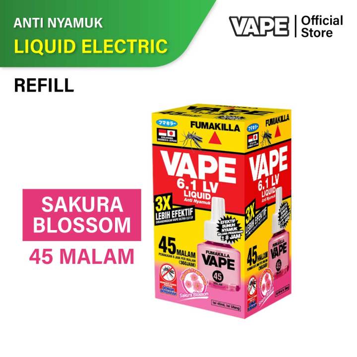 Fumakilla Vape Refill 45 Malam Obat Nyamuk Sakura Blossom 45ml | Lazada Indonesia