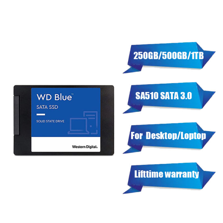 Western Digital WD Blue SA510 SATA 2.5inch | 7mm Cased Internal SSD | 250GB & 500GB & 1TB ...