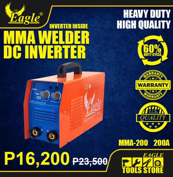 Heavy Duty DC Inverter MMA Welder 200 Ampheres (MMA 200) Eagle ...