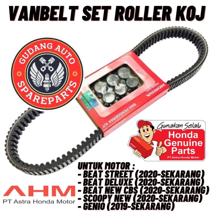 Original AHM Vanbelt Assy Set Roller Honda Beat Street Deluxe Scoopy New Genio Kode K0J | Lazada ...