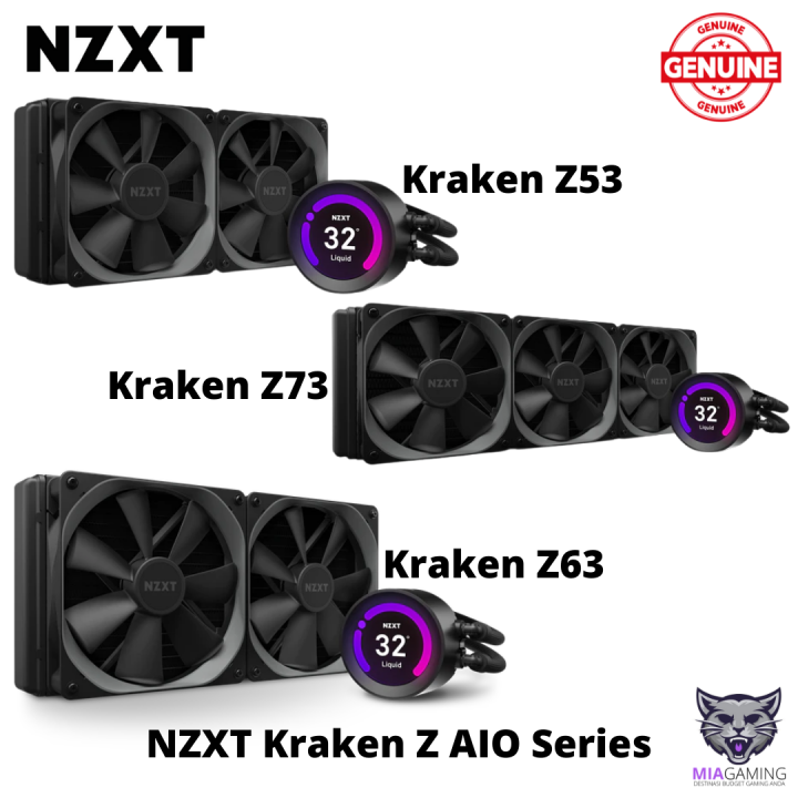 NZXT KRAKEN Z53/Z63/Z73 AIO LIQUID COOLER WITH LCD DISPLAY ( 240MM ...