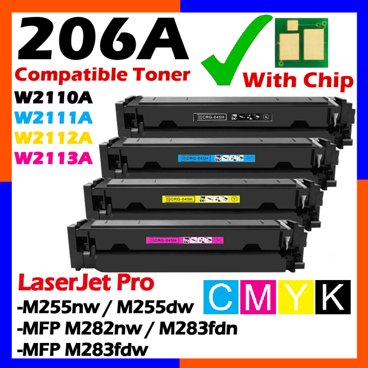 Compatible Toner HP206A W2110X W2110A Black W2111X W2111A Cyan W2112X ...