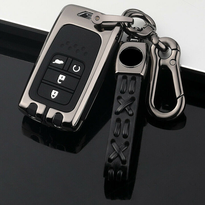 Luminous Zinc Alloy Car Key Fob Case Cover Holder Shell Chain Keychain ...