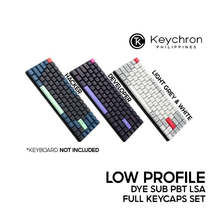 Keychron Low Profile Dye-Sub PBT LSA Full Set Keycap Set | Lazada PH