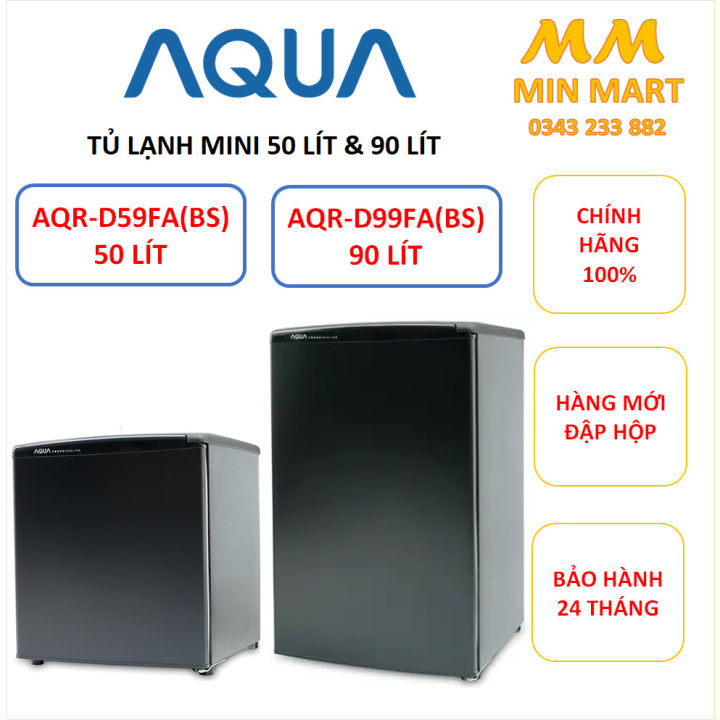 Tủ lạnh Mini AQUA AQR-D59FA(BS) 50 lít & AQR-D99FA(BS) 90 lít: Cam Kết ...
