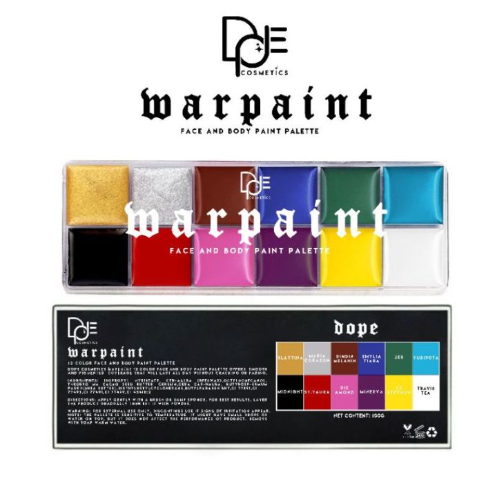 DOPE Warpaint Face & Body Paint Palette Dope Cosmetics | Lazada PH