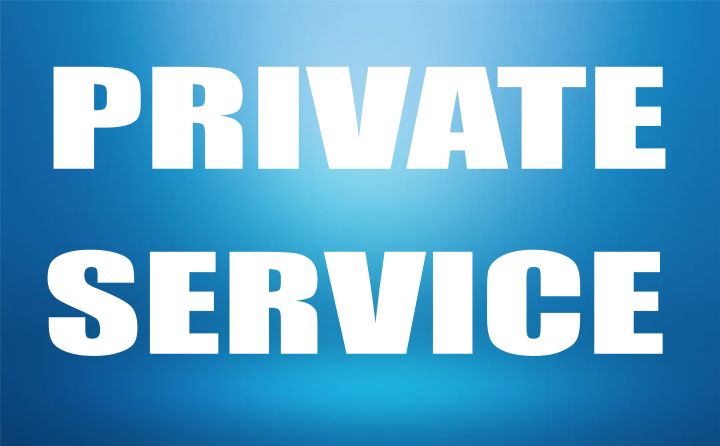 service and private sticker, tricycle service sticker , cutout,water ...