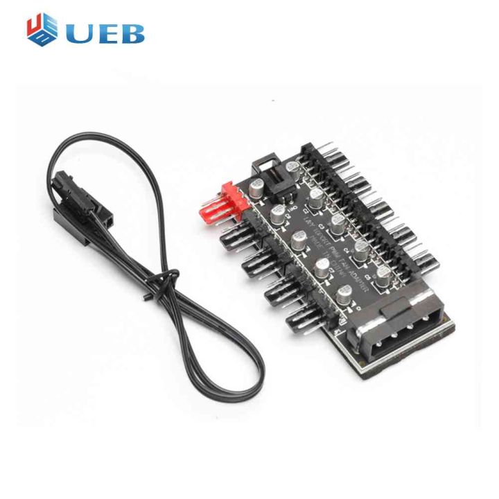 4Pin PWM Cooler Fan Hub Splitter Power Supply Socket PC Speed ...