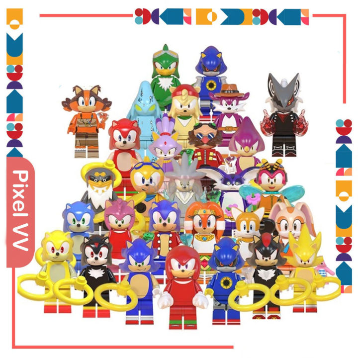 Sonic the Hedgehog Minifigures Amy Rose Shadow Sonic Action Figures ...