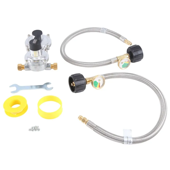 1Set RV Propane Regulator with Hose Heavy Duty 2-Tank 2-Stage Auto ...