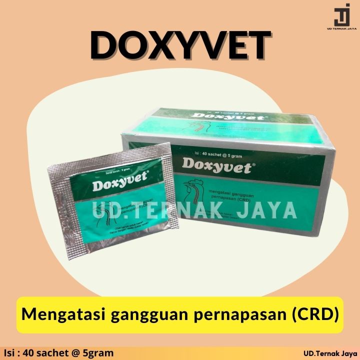 Doxyvet 1 Box 40 sachet kemasan 5 gram obat ayam antibiotik untuk ...
