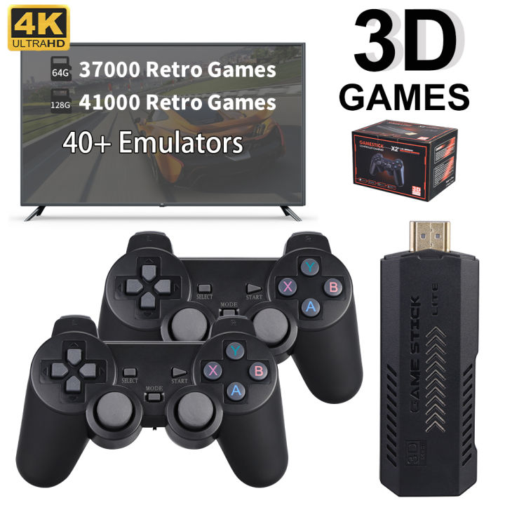 X2 Plus 4K Game Stick GD10 Pro konsol permainan Video R 128G Built-in ...