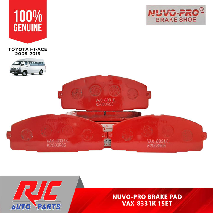 Nuvo-Pro VAX-8331K Front Brake Pad For Toyota Hi-Ace 2005-2018 1Set ...