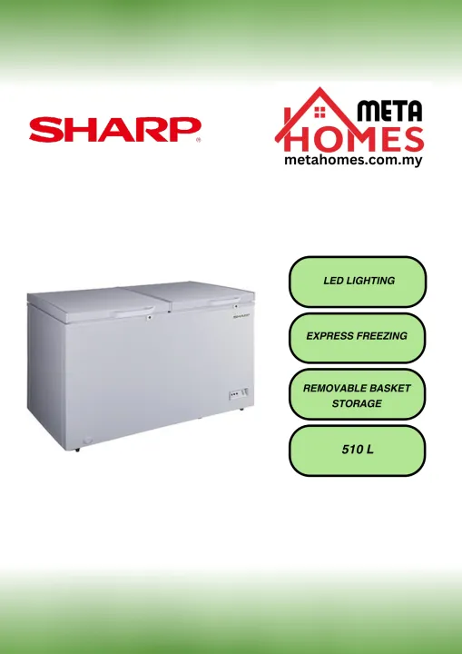 Sharp 310L Dual Switch Setting With LED Lighting Chest Freezer SJC518 ...