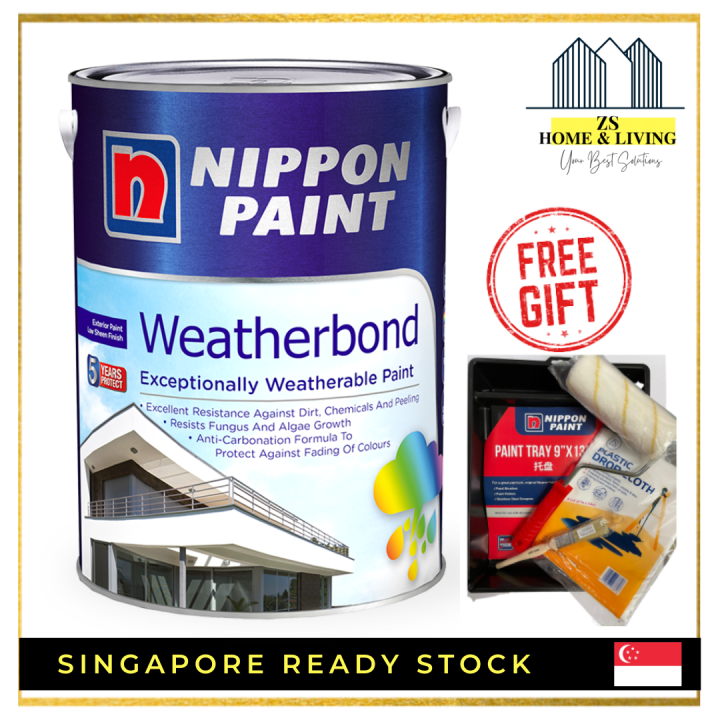 NIPPON PAINT Weatherbond 1L , 5L, 20L | Lazada Singapore