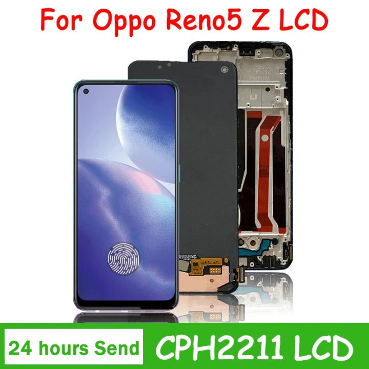 6.43 “Oled สำหรับ OPPO Reno5 Z 5G จอแสดงผล LCD แบบสัมผัสหน้าจอชิ้นส่วน ...