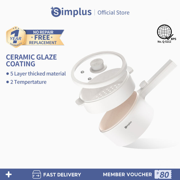Simplus Electric Cooker with Steamer Multi-Functional Non-Stick Inner ...